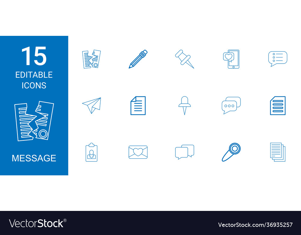 Message icons Royalty Free Vector Image - VectorStock
