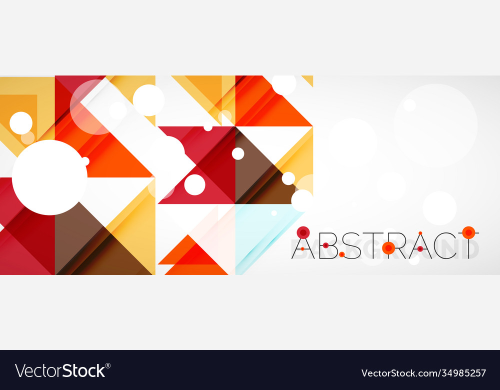 Set triangle geometric backgrounds Royalty Free Vector Image