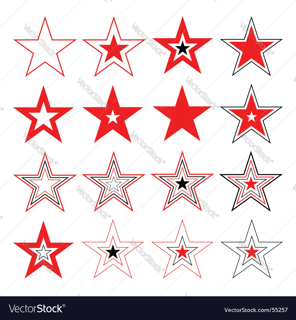 Stars design elements Royalty Free Vector Image