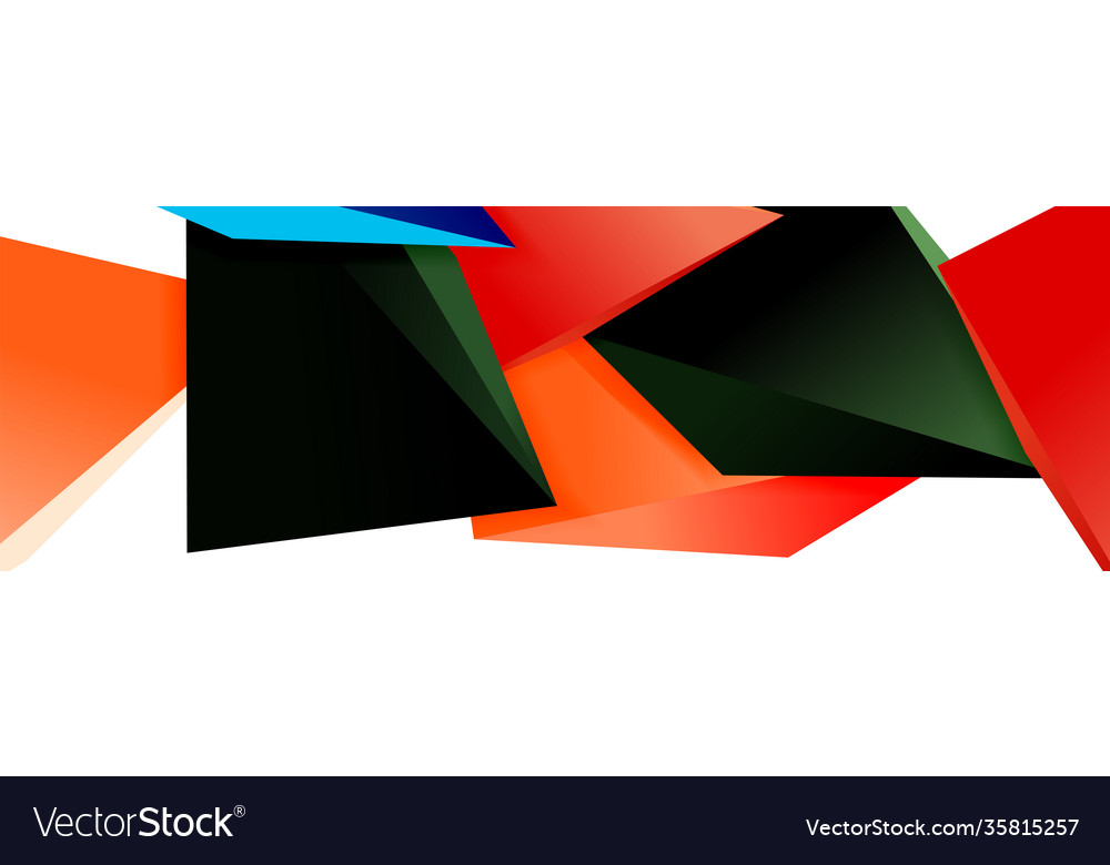 Triangle mosaic abstract background 3d triangular Vector Image