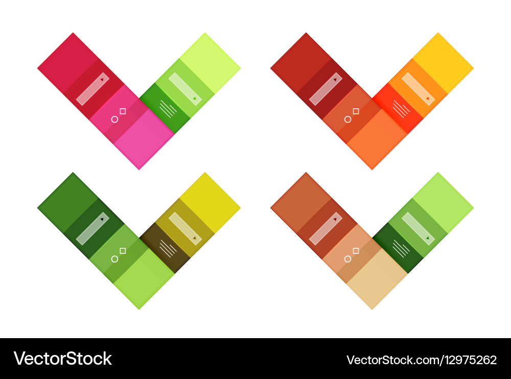 Colorful stripes infographic templates set Vector Image