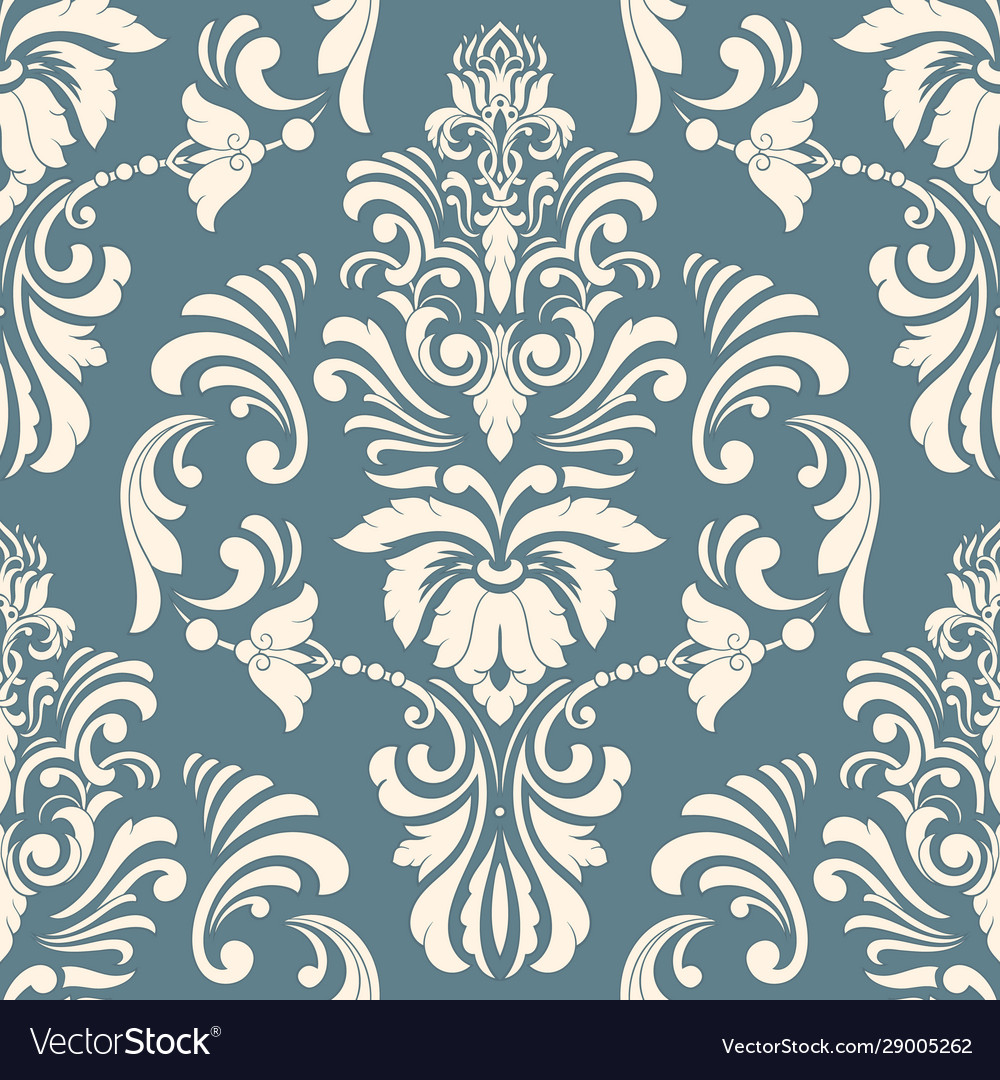 Damask seamless pattern element classical Vector Image