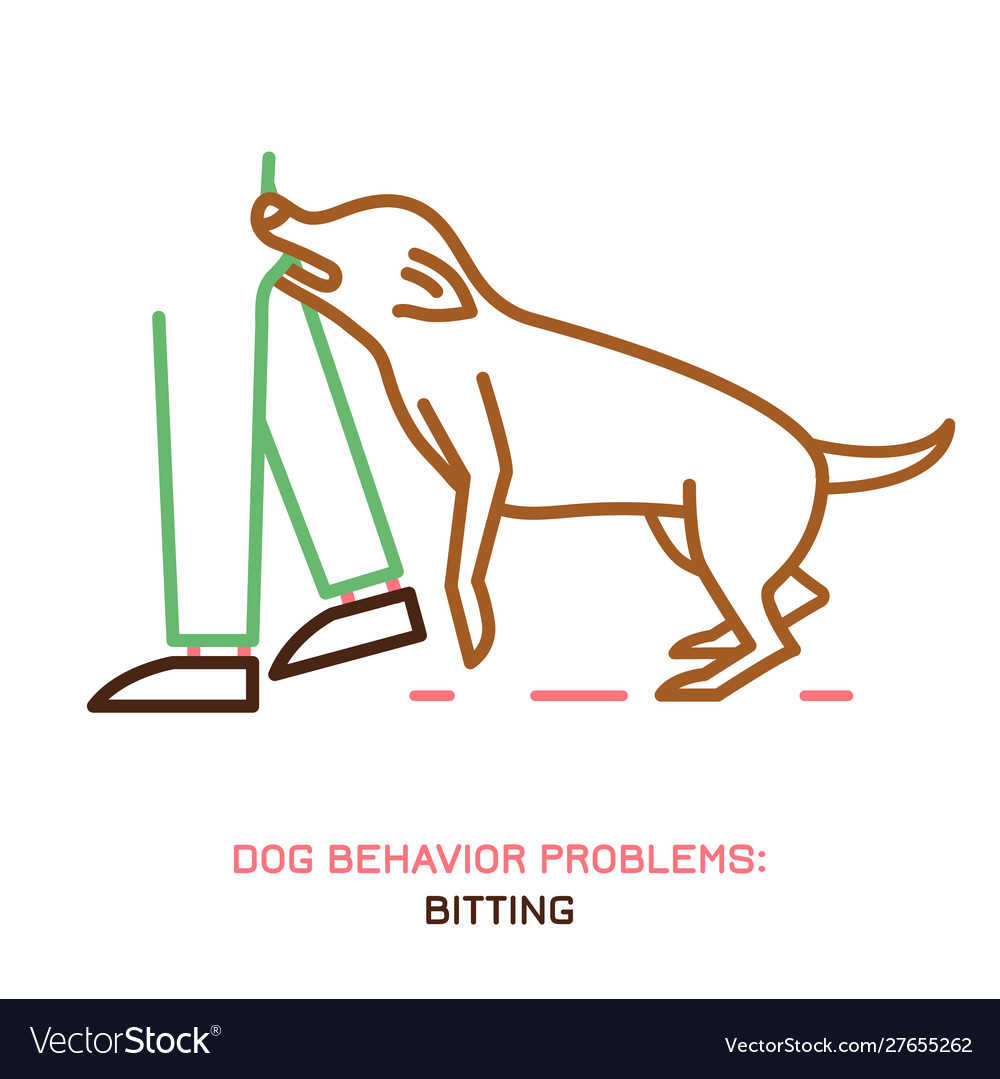 Dog behavior problem icon Royalty Free Vector Image