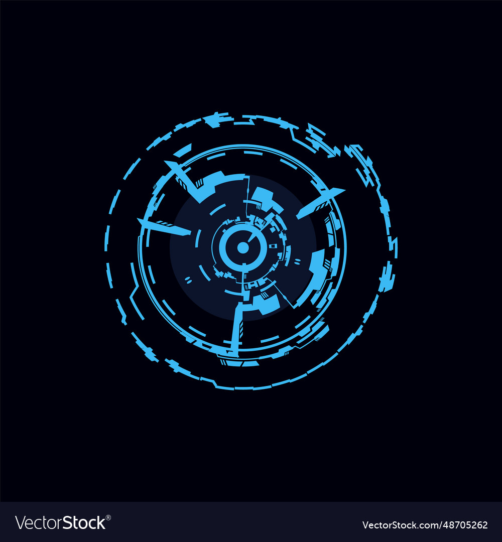 Futuristic round frame Royalty Free Vector Image
