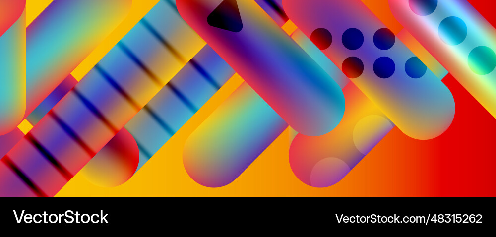 Round shapes and lines with fluid gradients Vector Image