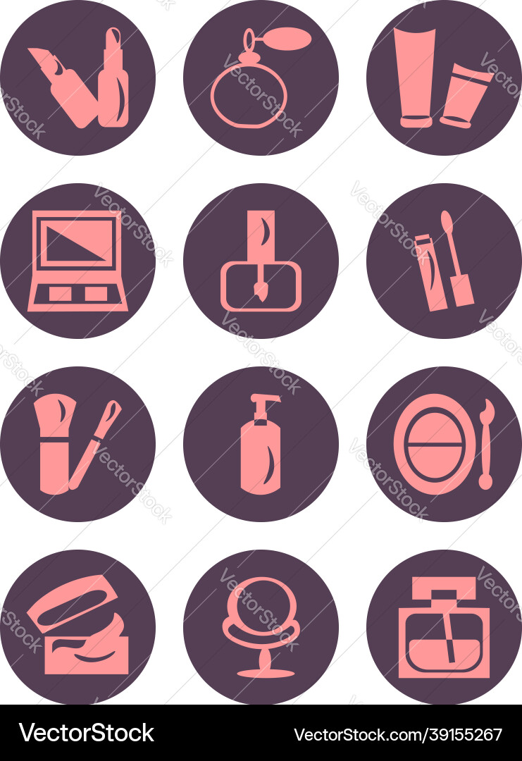 Beauty products icon on white background Vector Image
