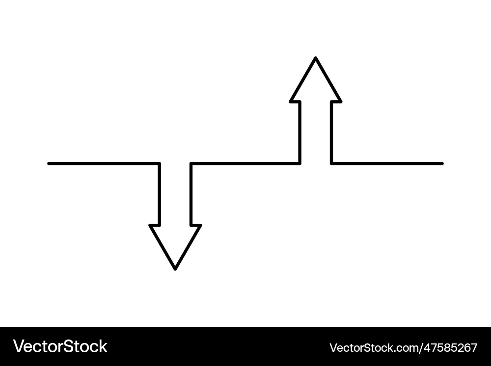 Continuous line design of arrows pointing up Vector Image