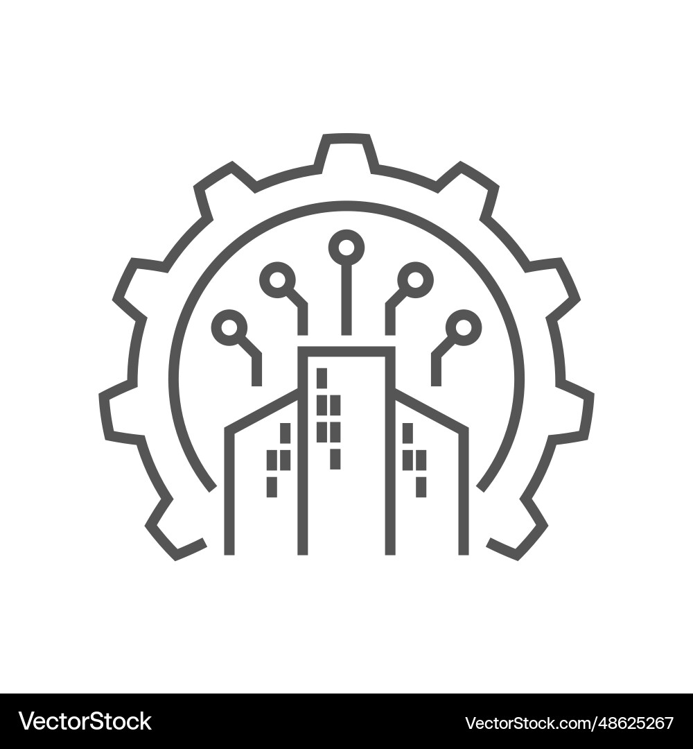 Digital manufacturing industry 40 scientific Vector Image