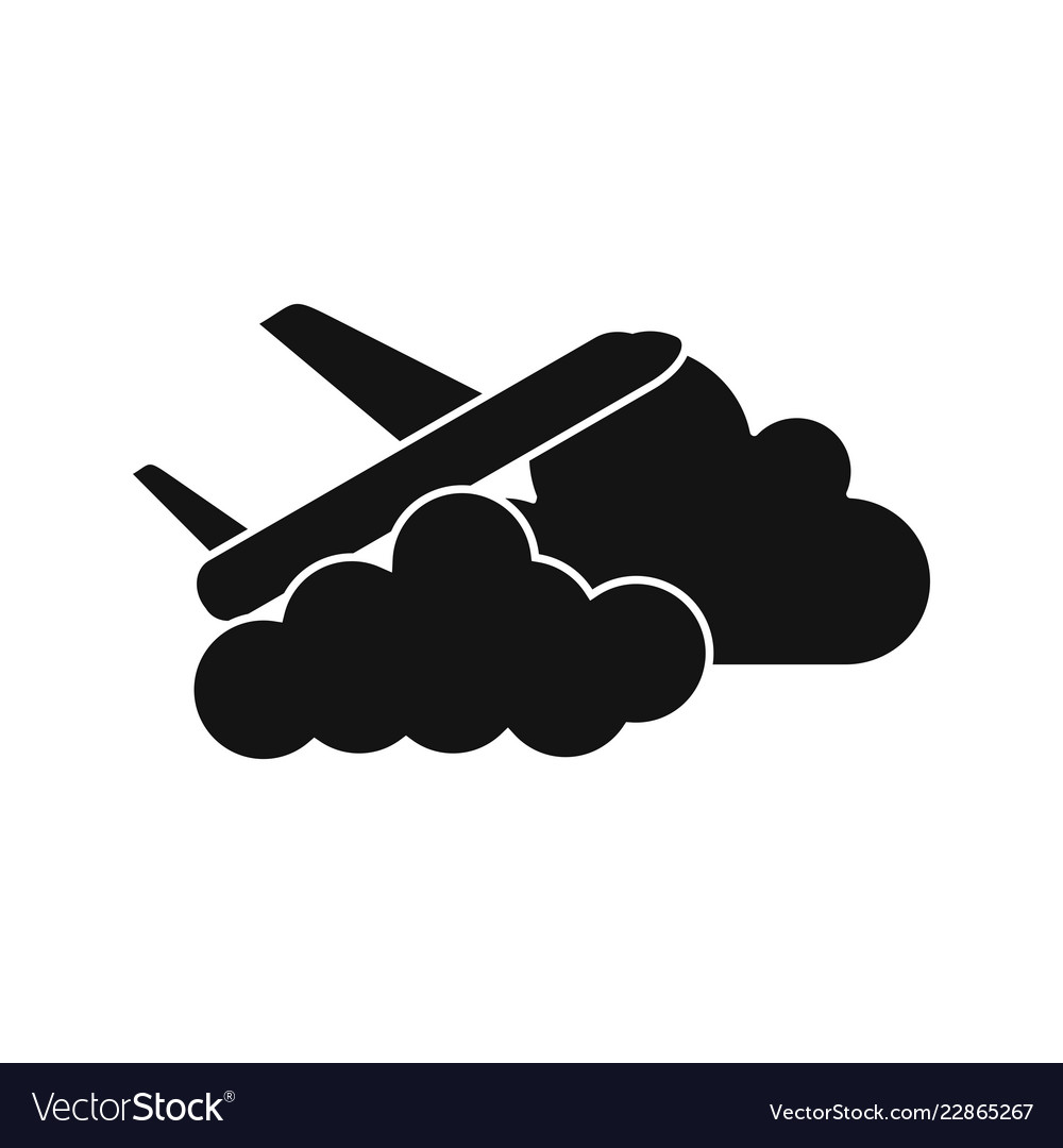 Plane cloud icon Royalty Free Vector Image - VectorStock