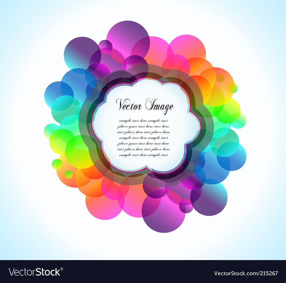 Rainbow bubbles background Royalty Free Vector Image