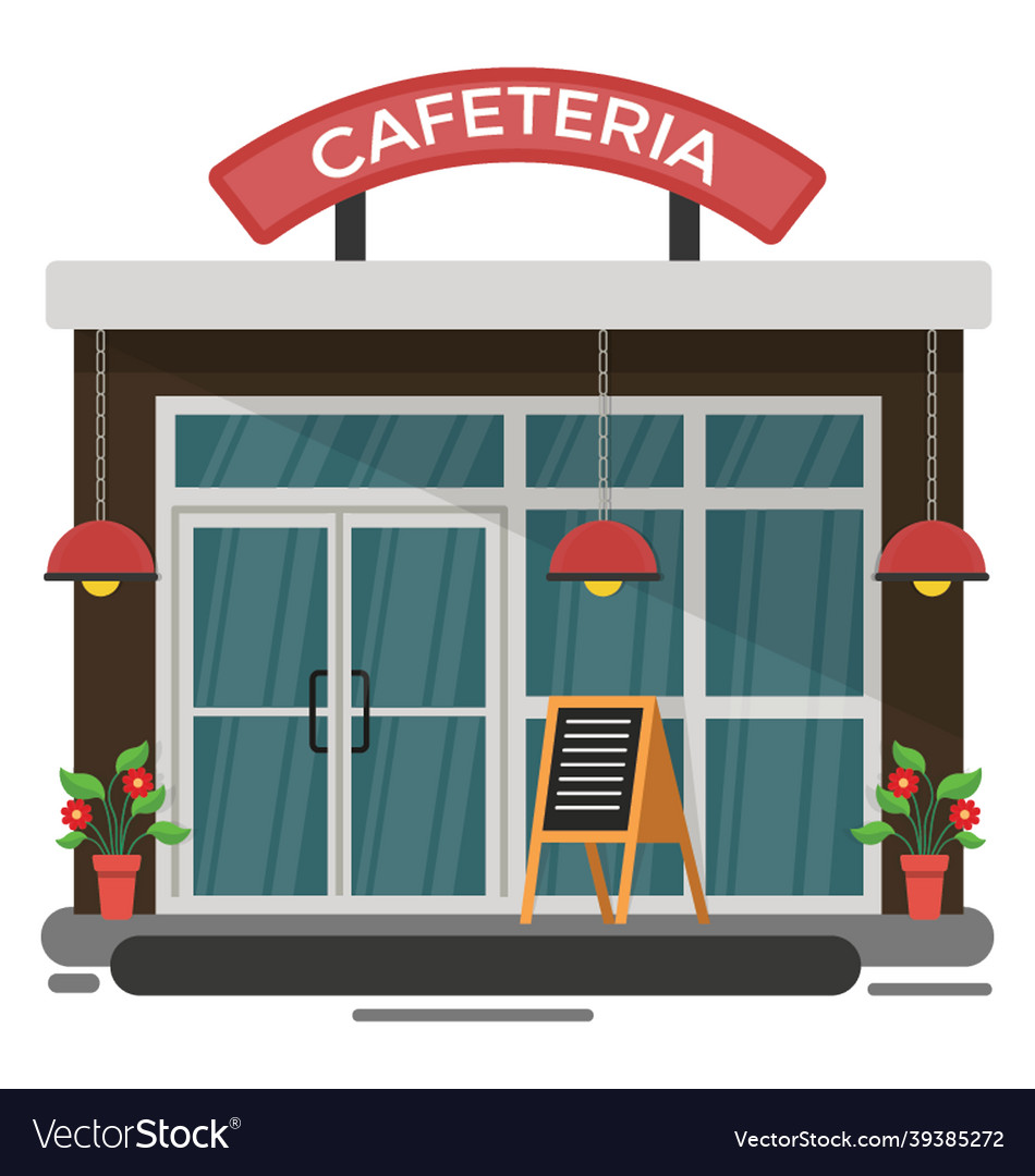 Cafeteria Royalty Free Vector Image - VectorStock