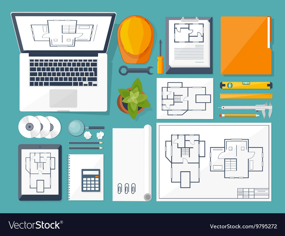 Engineering and architecture Royalty Free Vector Image