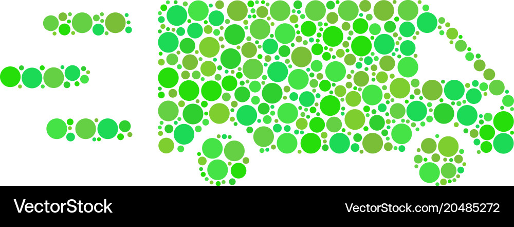Fast delivery car composition of dots Royalty Free Vector