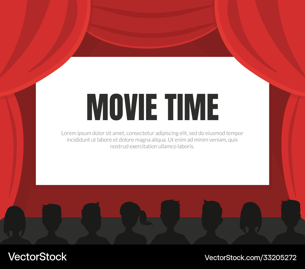 Movie Night Background - Cinema Theme Royalty Free Vector