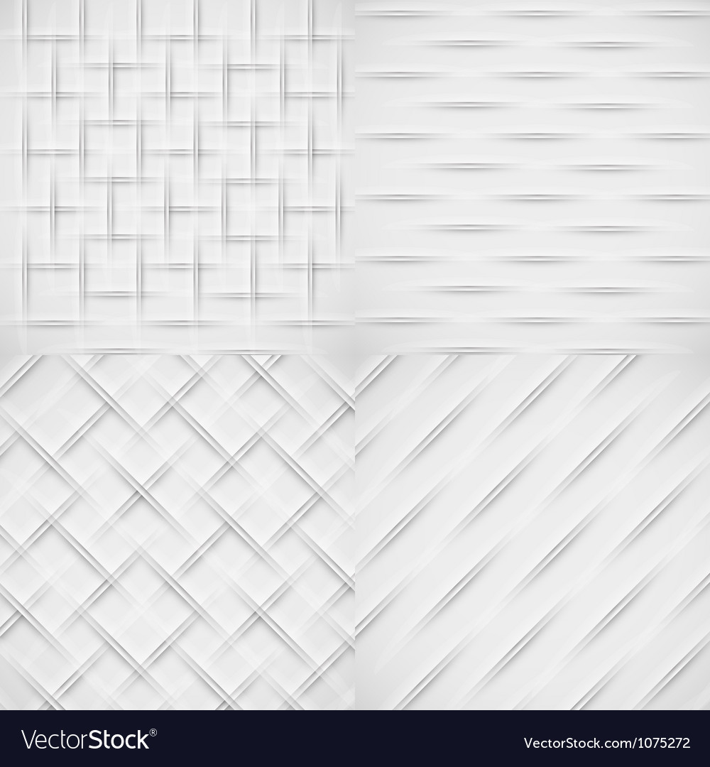 White relief pattern set Royalty Free Vector Image