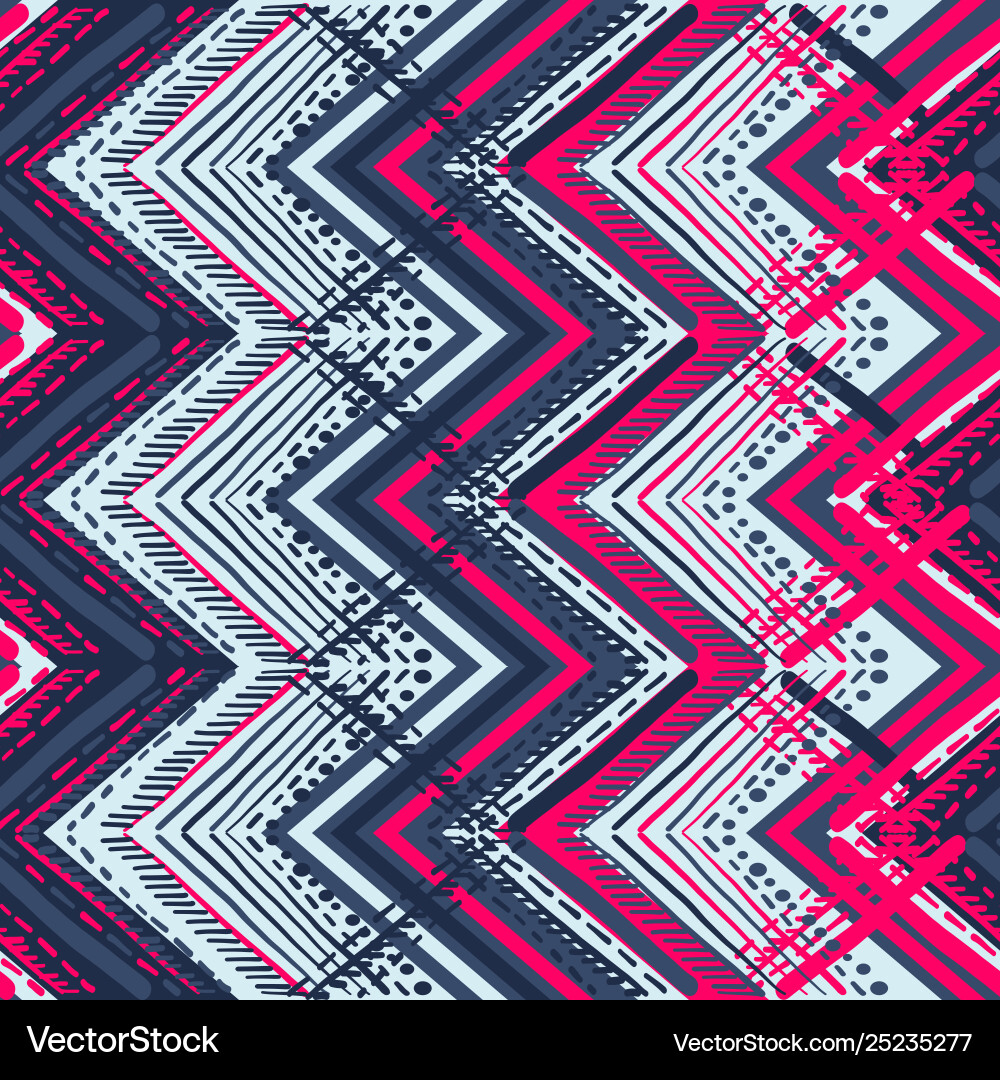Abstract ikat and boho style handcraft fabric Vector Image