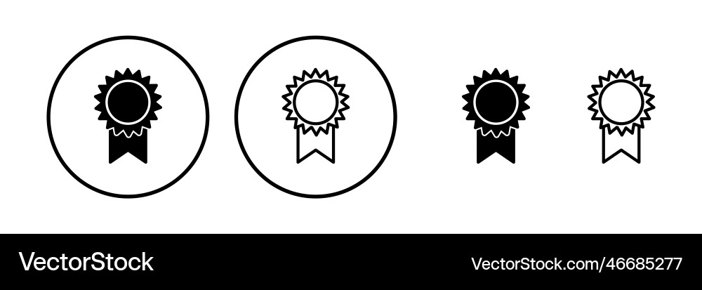 Achieve icon medal icon award certificate Vector Image