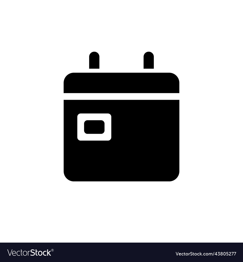 Calendar black glyph ui icon Royalty Free Vector Image