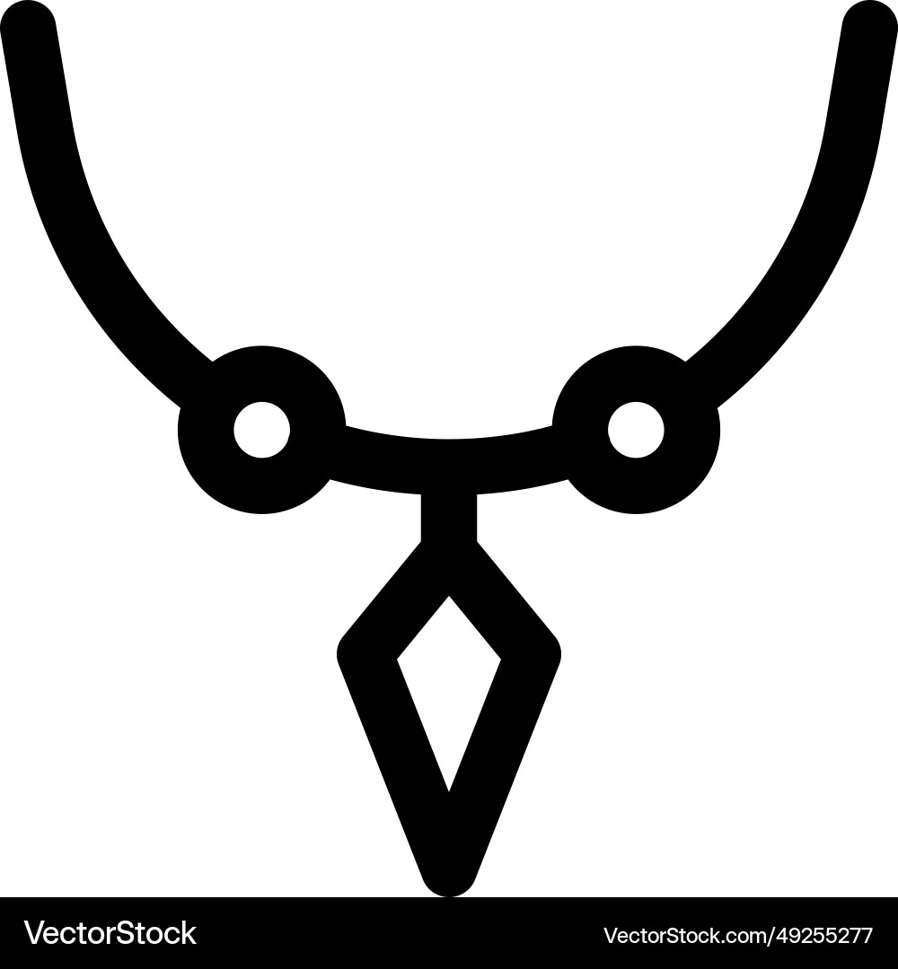 Luxury necklace with crystal pendant Royalty Free Vector