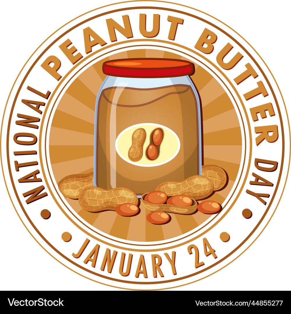 National peanut butter banner design Royalty Free Vector