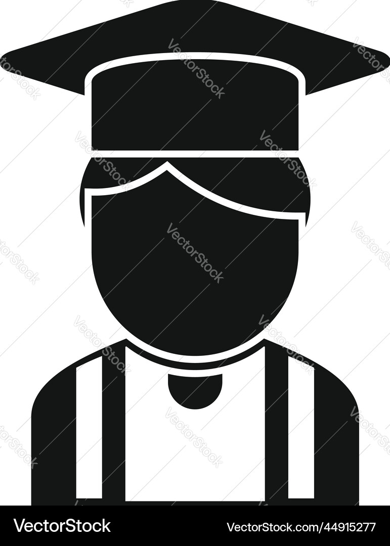 School graduation icon simple campus life Vector Image