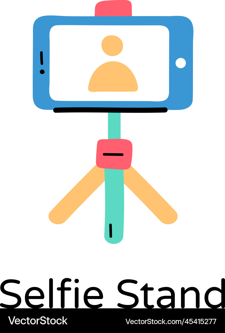 Selfie stand Royalty Free Vector Image - VectorStock