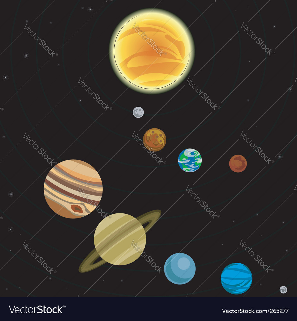 Solar system Royalty Free Vector Image - VectorStock