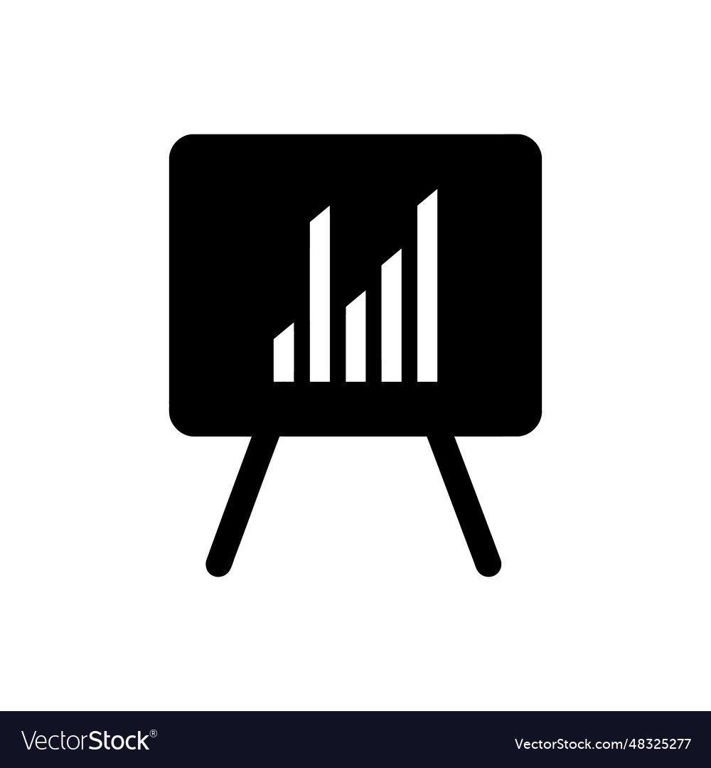 Statistics presentation icon Royalty Free Vector Image