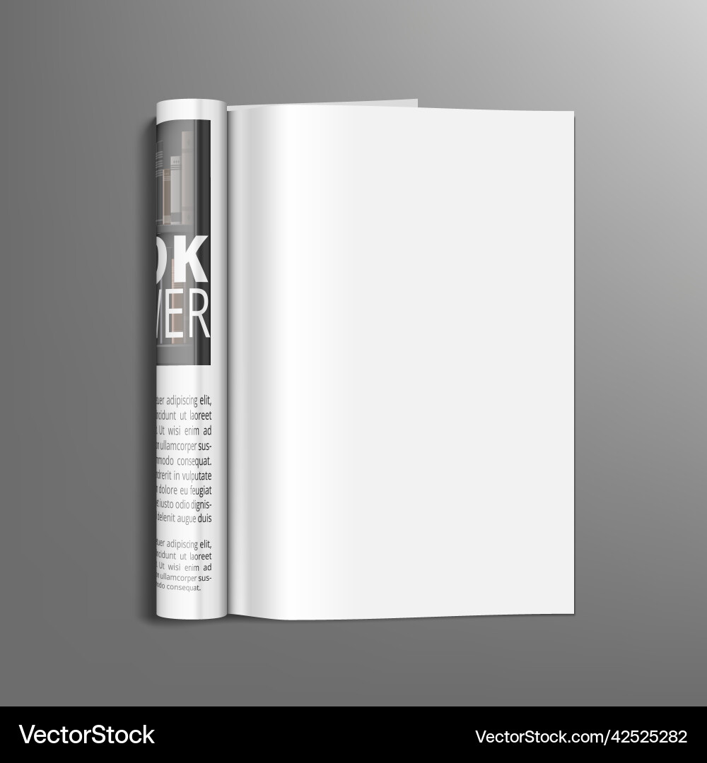 3d clear magazine page concept top view Royalty Free Vector
