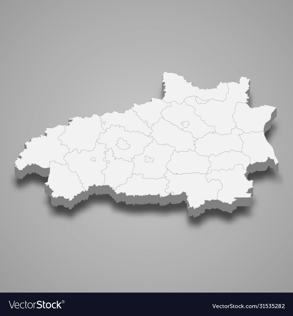 3d map region russia Royalty Free Vector Image
