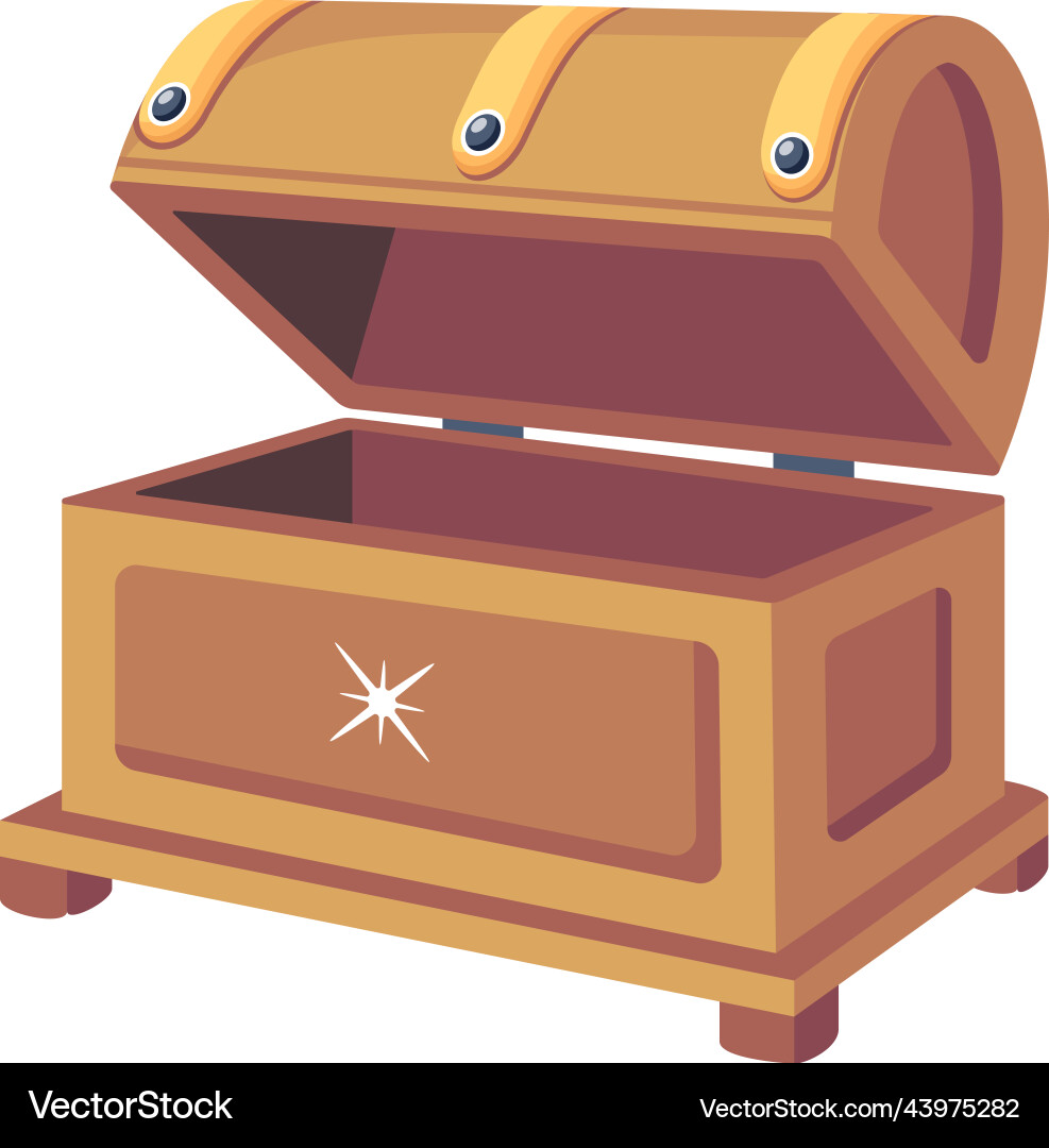 A gold chest flat icon download Royalty Free Vector Image
