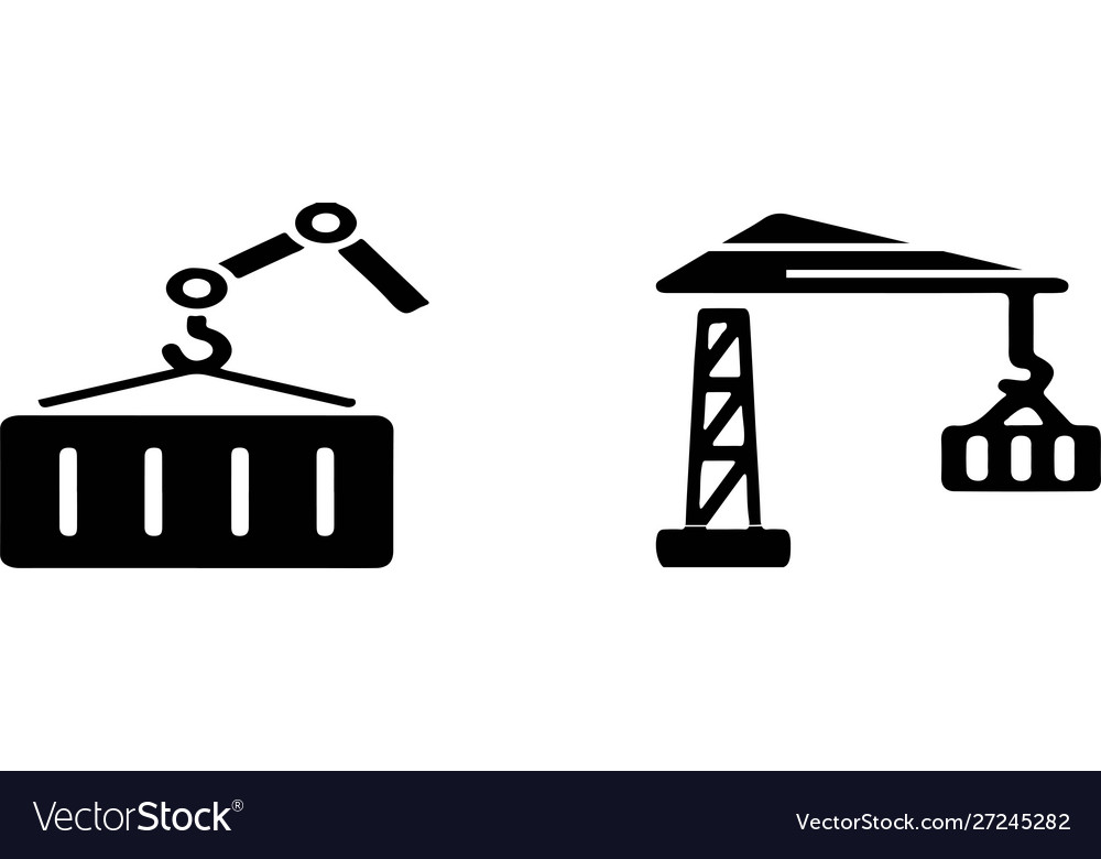 Container icon on white background Royalty Free Vector Image