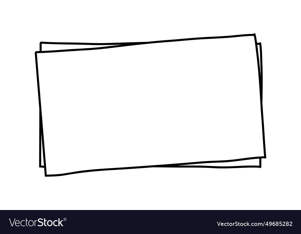 Doodle frames rectangle hand drawn borders Vector Image