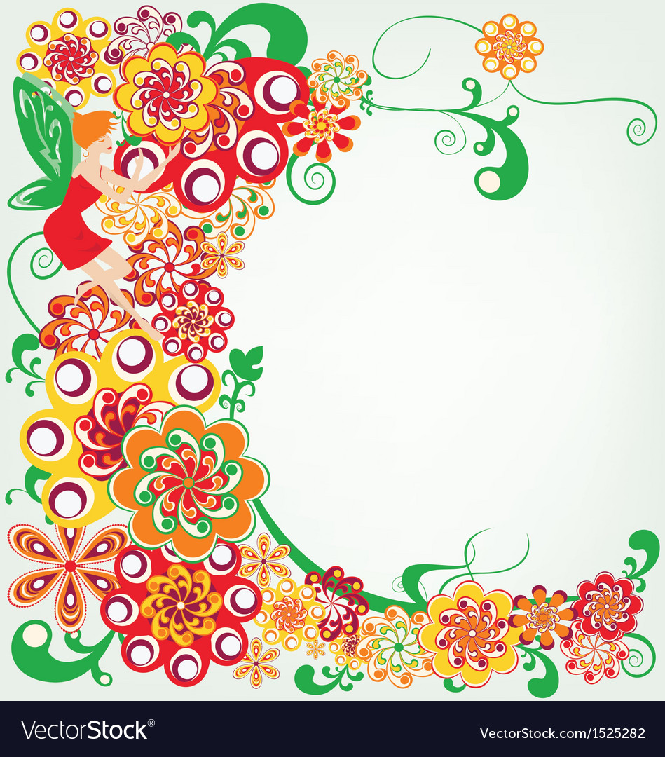 Flower frame Royalty Free Vector Image - VectorStock