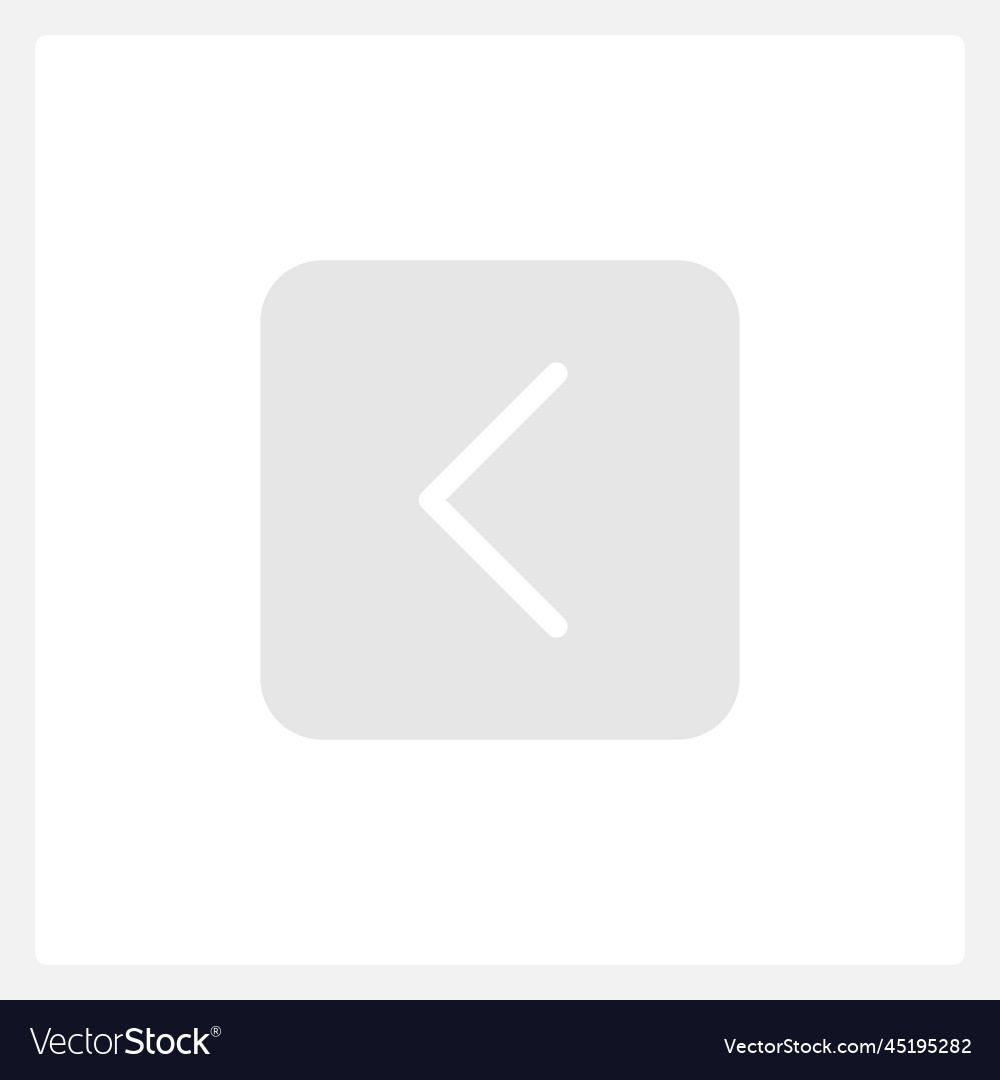 Inactive Back Direction Ui Element Template Vector Image
