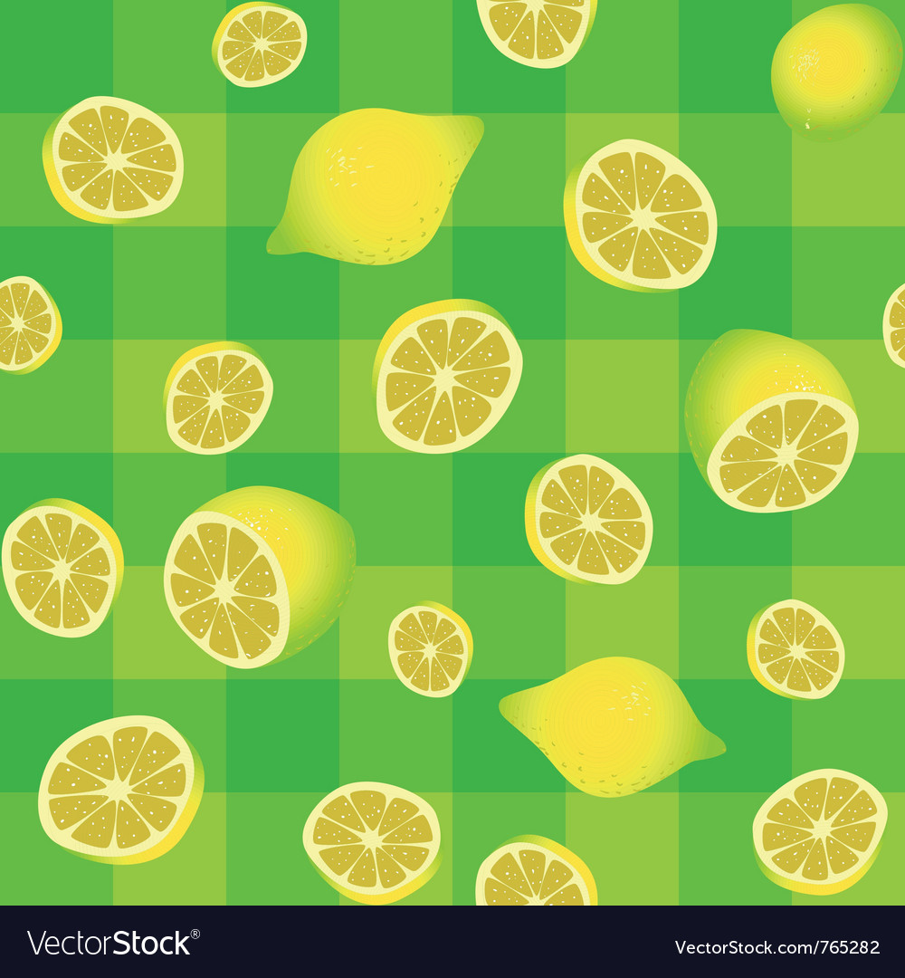 Lemons seamless pattern Royalty Free Vector Image