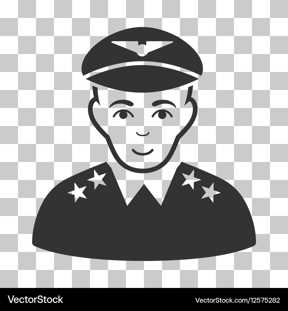 Military pilot officer icon Royalty Free Vector Image