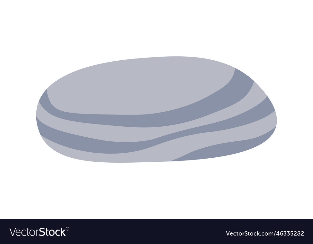 Stone with pattern flat decorative Royalty Free Vector Image