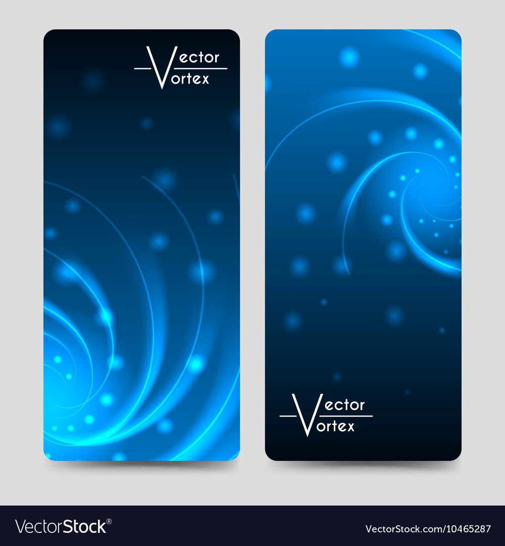 Banners template with vortex shine elements Vector Image