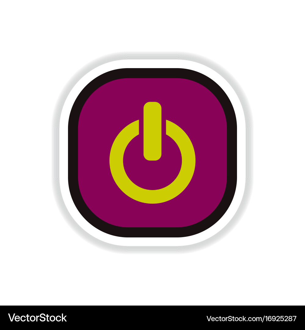 Color label design icon button music on off Vector Image