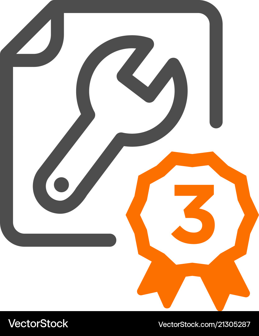 Flat line design concept icon free repair support Vector Image