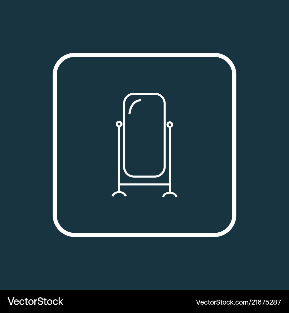 Floor mirror icon line symbol premium quality Vector Image