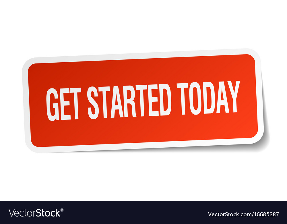 Get started today Royalty Free Vector Image - VectorStock