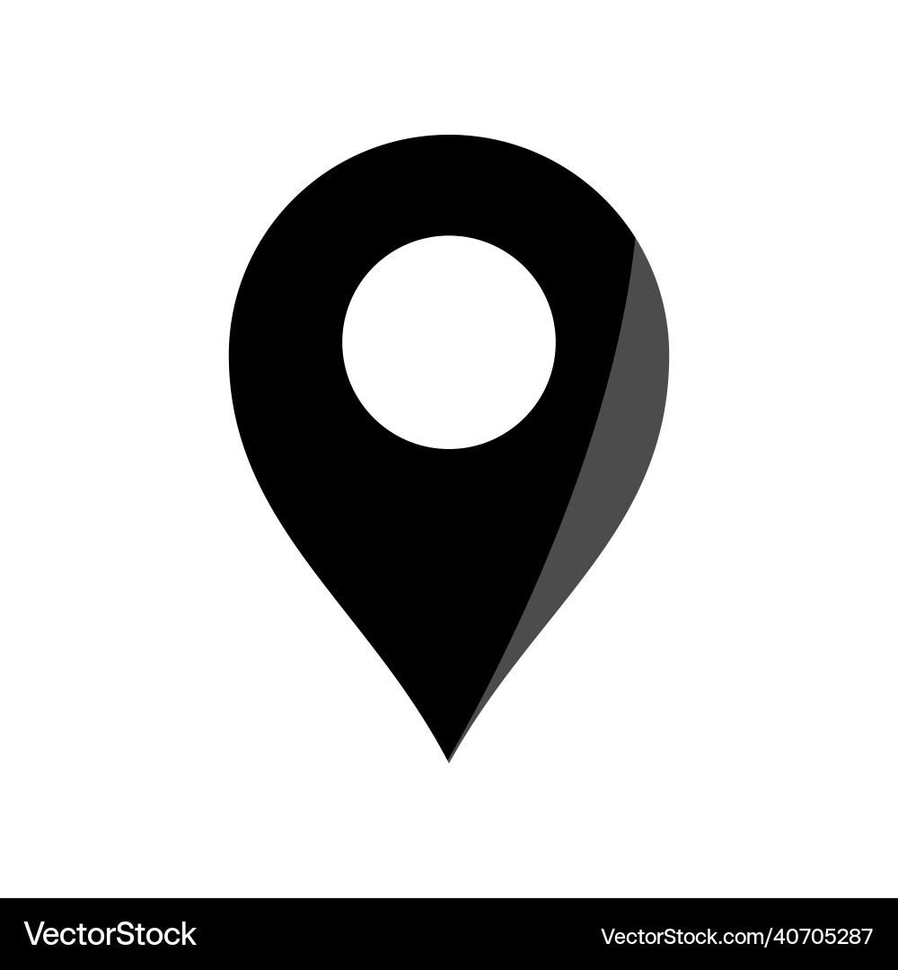 Graphic of pin location icon Royalty Free Vector Image