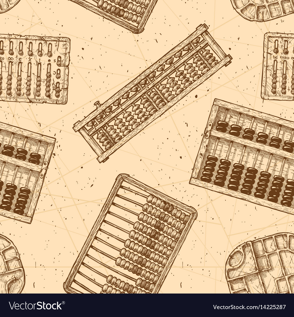 Pattern with different abacus Royalty Free Vector Image