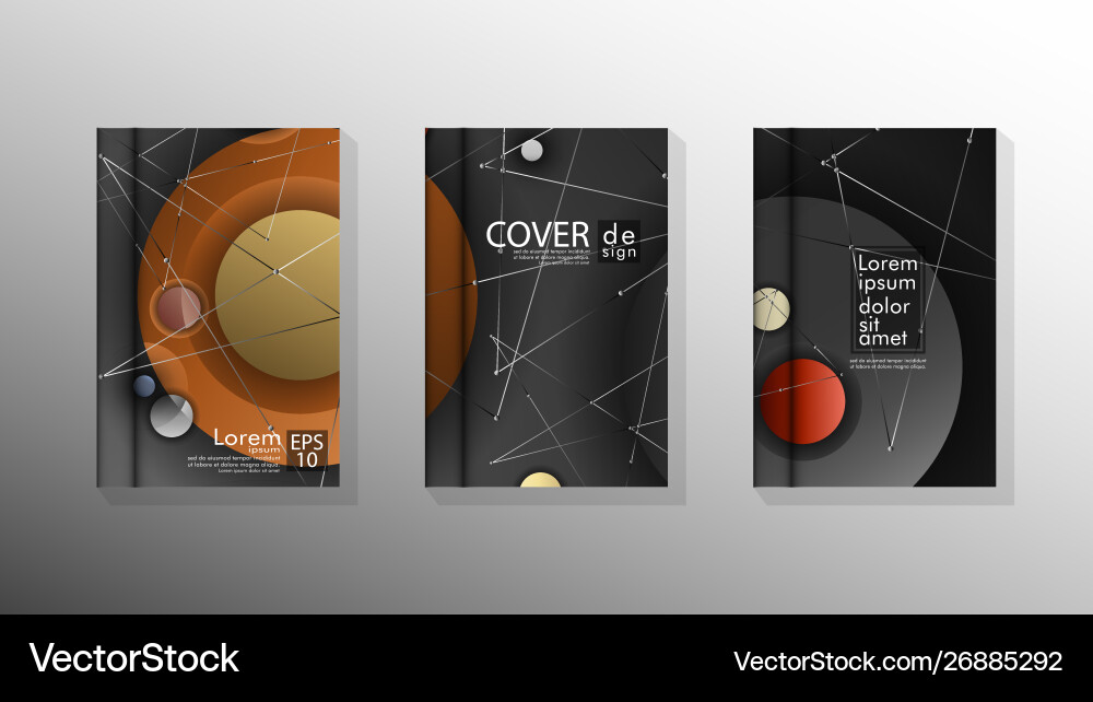 Abstract book cover design with a galaxy Vector Image