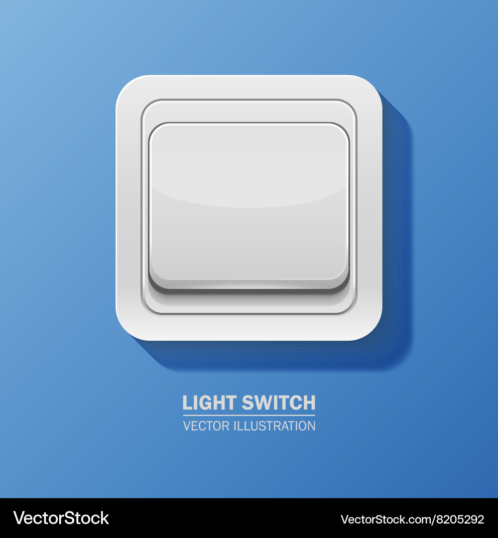 Background with realistic light switch Royalty Free Vector