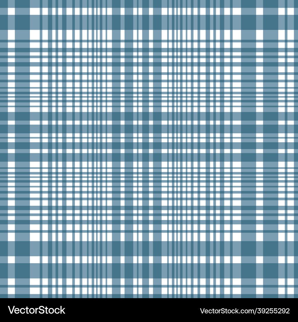 Classic delft blue tartan texture seamless Vector Image