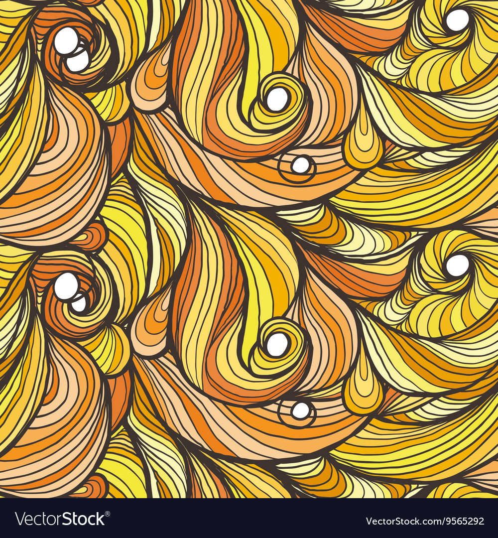 Ink doodle waves Royalty Free Vector Image - VectorStock