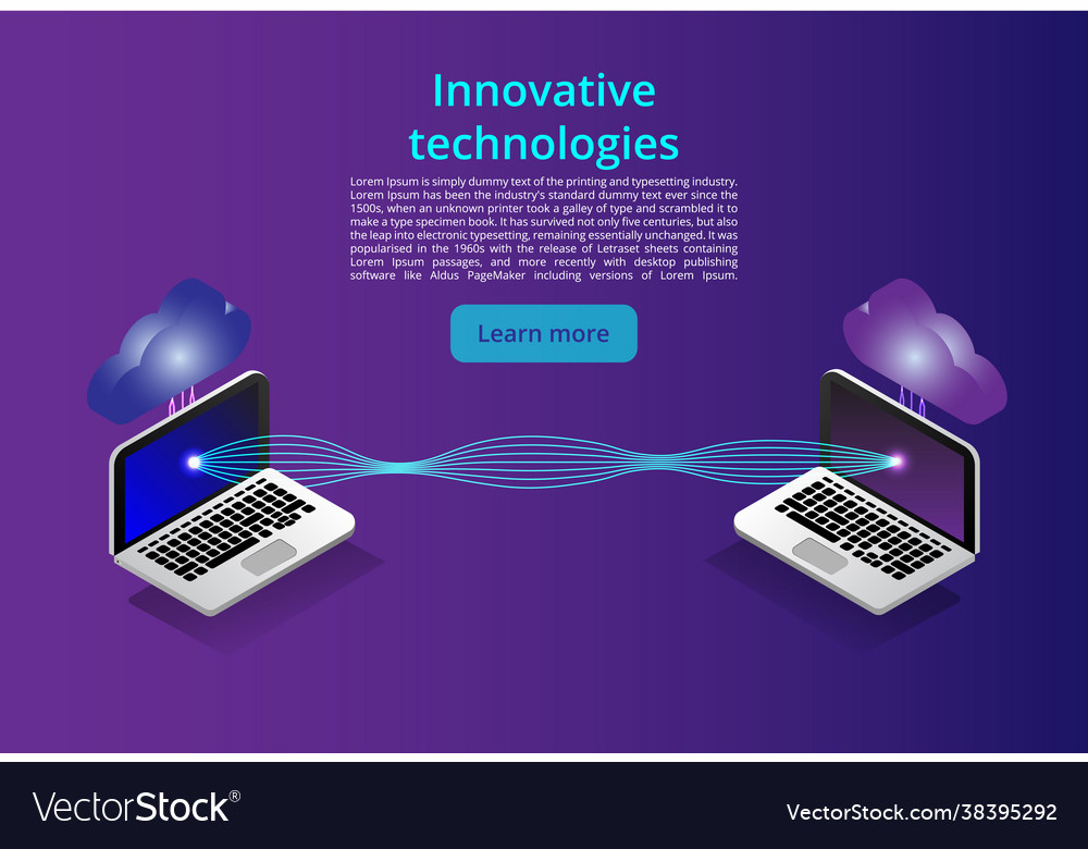 Isometric modern computers technology Royalty Free Vector